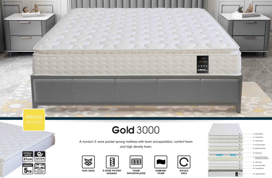 Gold 3000 Mattress – ATS Carpets