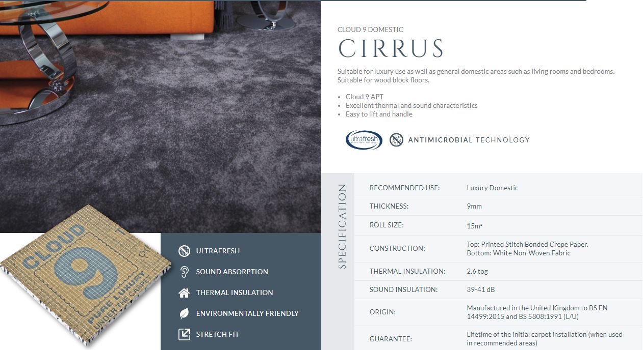 Cloud 9 Cirrus 9mm – 15m2 – ATS Carpets